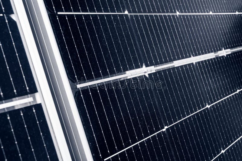 Texture of Cell Elements of a Modern Black Solar Panel Close-up ...