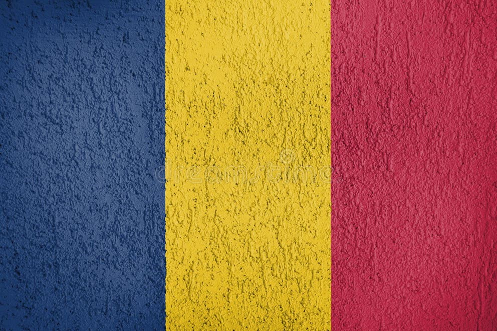 The Texture of the Chad Flag on the Wall. Stock Illustration ...