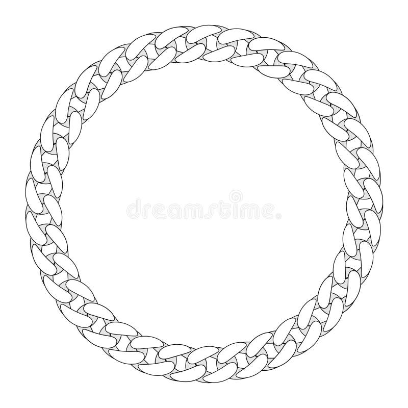 Texture Chain Round Frame. Circle Border Chains Stock Vector ...