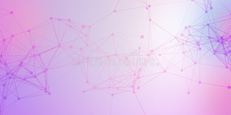 Texture Chaotic Communication Network. Pattern Connecting Line, Dot ...