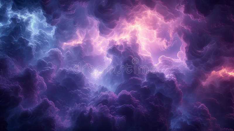 Texture of Chaotic Roiling Storm Clouds with Hints of Purple and Blue ...
