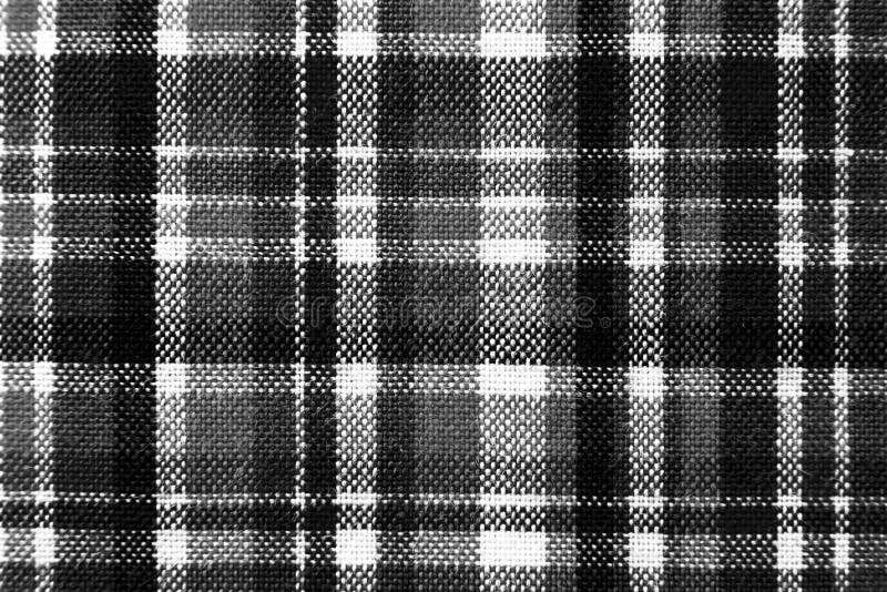 Texture of Check Fabric with White and Black Checks. Checkered Black ...