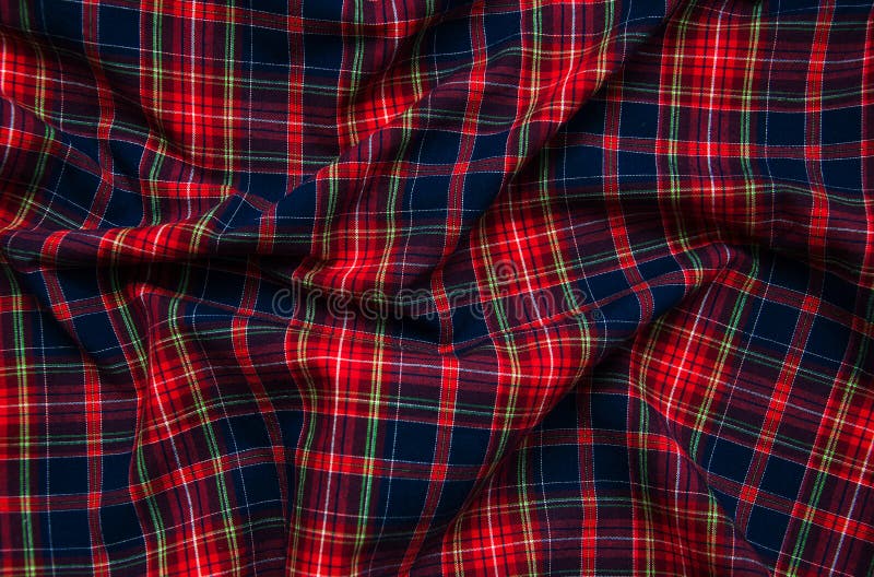 Texture of Checkered Fabric Stock Image - Image of close, blanket ...