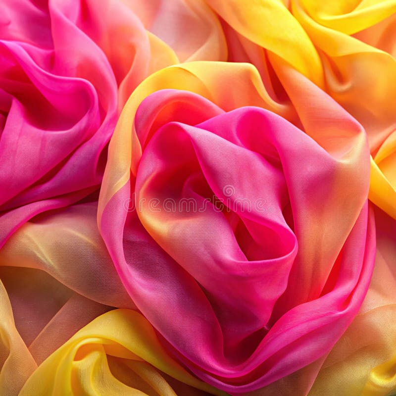 Texture Chiffon Fabric Pink and Yellow Color for Backgrounds Stock ...