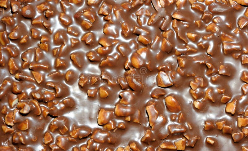 Texture of Chocolate with Nuts Stock Photo - Image of dark, cooking ...