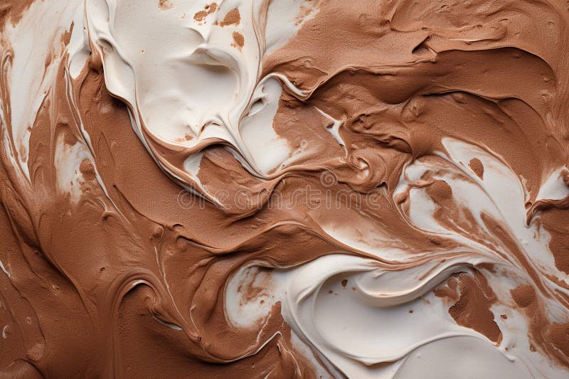 Texture of Chocolate and Vanilla Ice Cream Together. Generated by ...