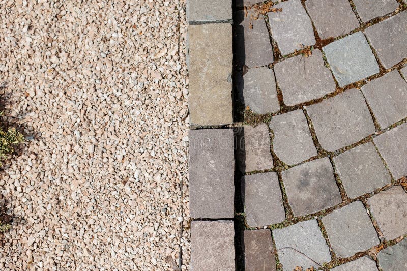 The Texture of a Christmas Tree and Cobblestones in the Landscape. a ...