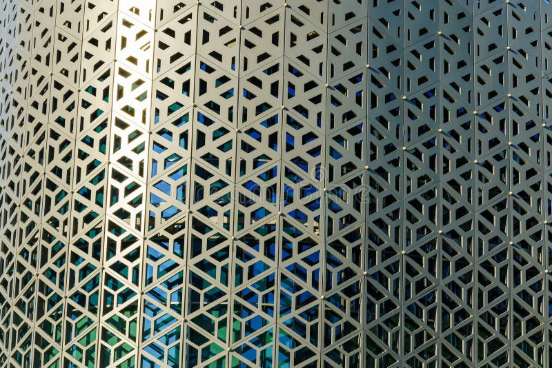 The Texture of the Cladding of a Building Made of Metal Aluminum Panels ...