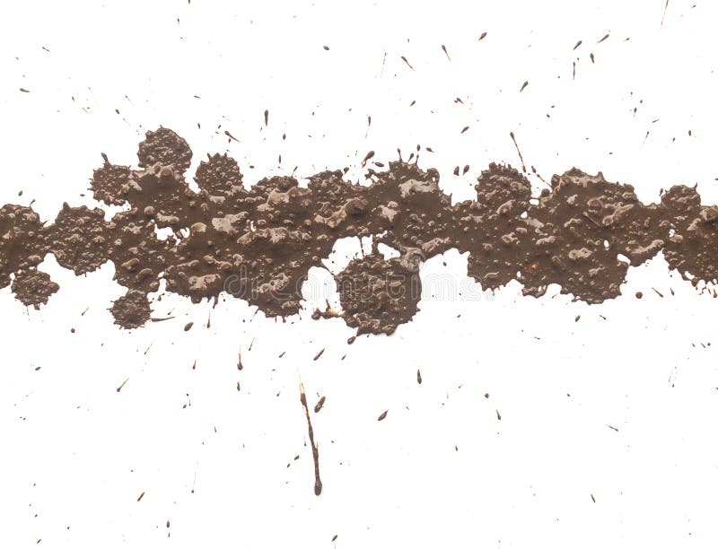 Texture Clay or Mud Splash from Dripping on White Stock Photo - Image ...