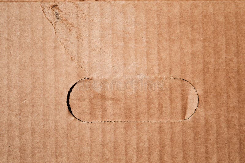 Texture of Clean Damaged Brown Cardboard Box with Cutted Handle Stock ...