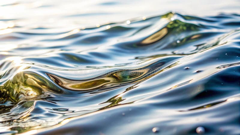 Texture of Clean Water Surface with Ripples, Splashes. Abstract Nature ...