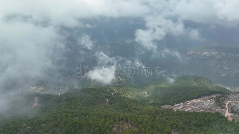 Texture of Clouds in the Mountains Aerial View 4 K Stock Video - Video ...