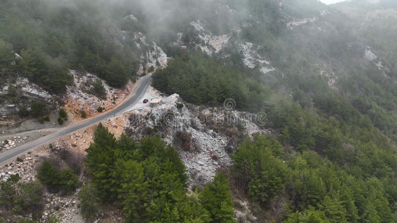 Texture of Clouds in the Mountains Aerial View 4 K Stock Footage ...