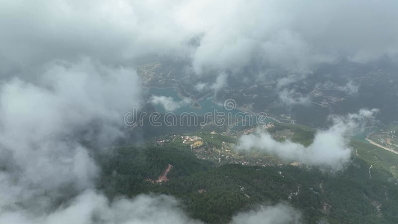 Texture of Clouds in the Mountains Aerial View 4 K Stock Footage ...