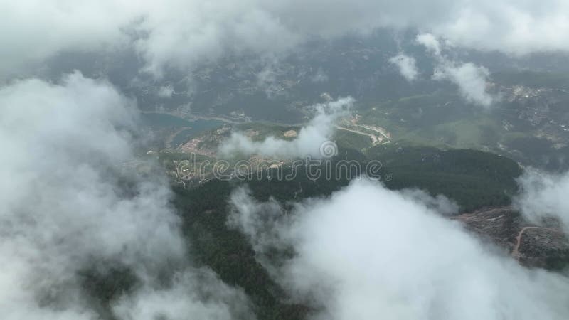 Texture of Clouds in the Mountains Aerial View 4 K Stock Footage ...