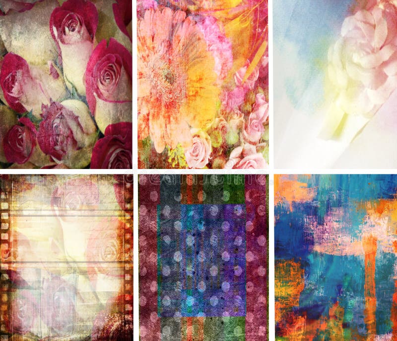 Texture Collection Abstract Set of 6 Stock Illustration - Illustration ...