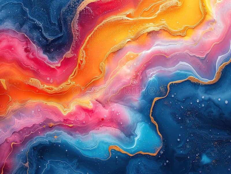 Texture Color Abstract Background Pattern Art Paint Liquid Blue Effect ...