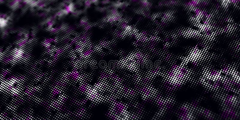 Texture of Color Halftone Dots. Futuristic Abstract Background. Particle Pattern. 3D Rendering ...