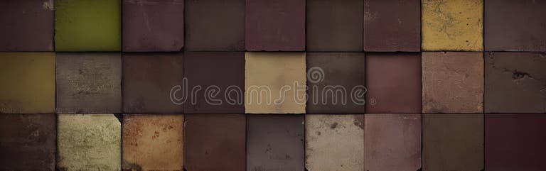 Texture and Color Variation in a Rustic Tile Arrangement Stock ...