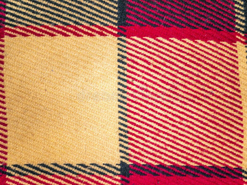 Texture of Colored Checkered Woolen Fabric Stock Photo - Image of cloth ...