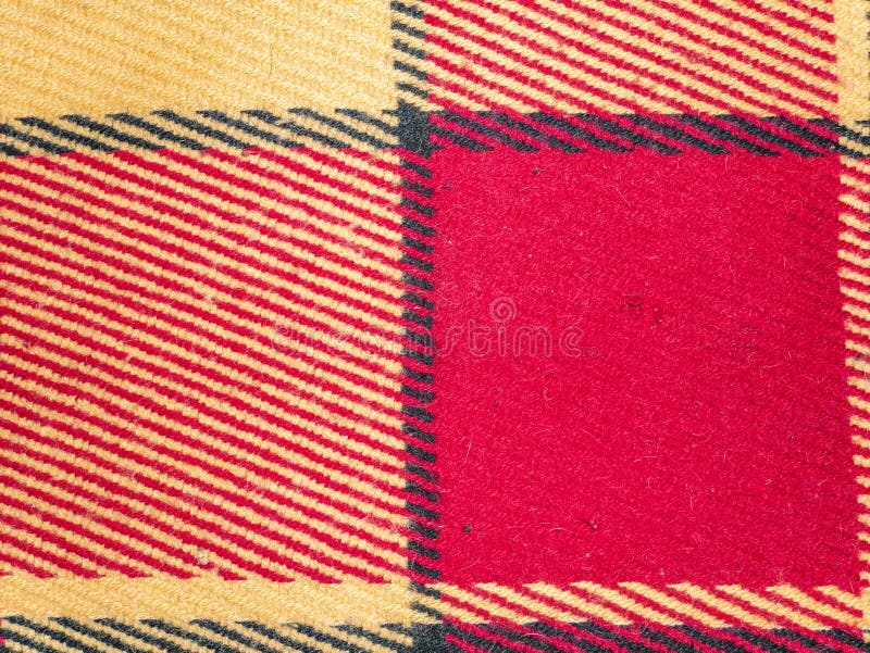 Texture of Colored Checkered Woolen Fabric Stock Photo - Image of color ...