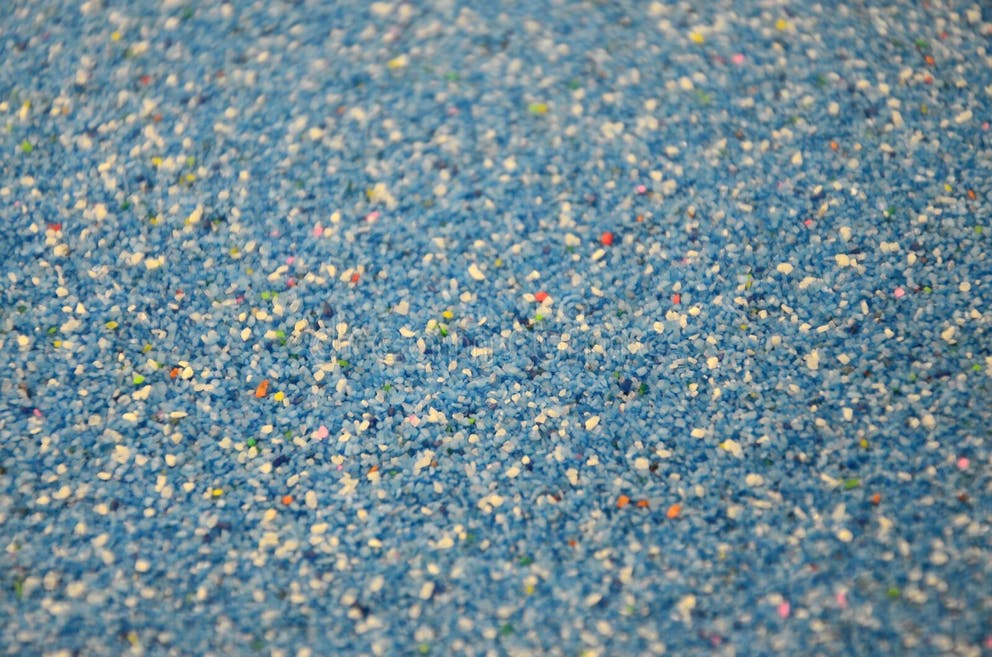Texture of a Colored Granular Sand Close Up. Blue Grains Stock Image ...