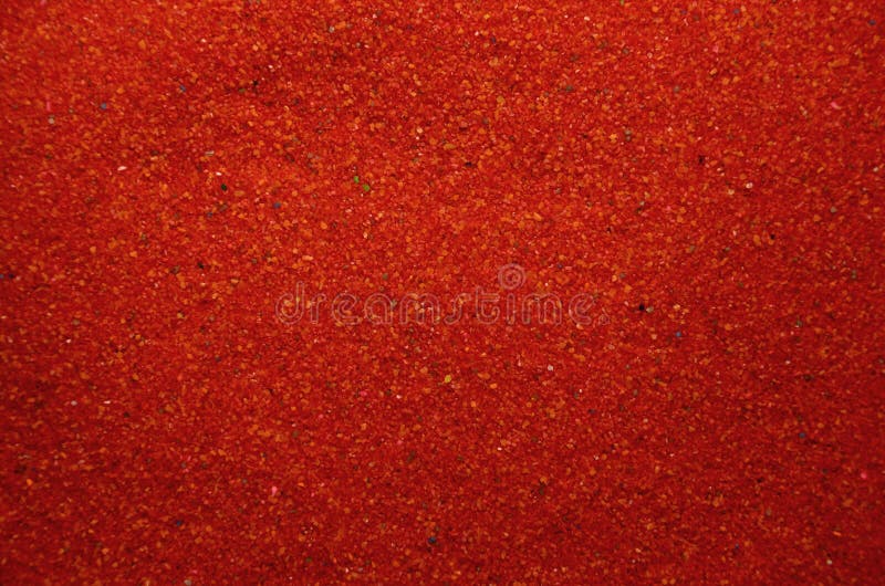 Texture of a Colored Granular Sand Close Up. Red Grains Stock Photo ...