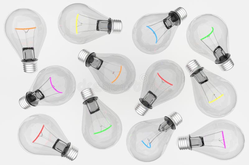 Different Colored Light Bulbs Stock Illustrations – 116 Different ...