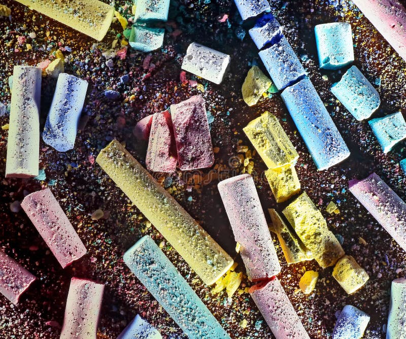 Texture of Colored Pieces of Chalk Stock Photo - Image of texture ...