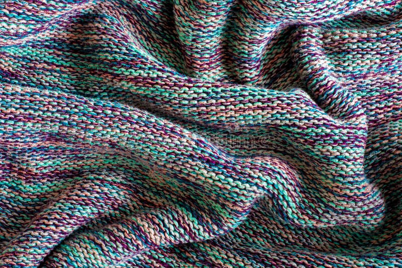 Texture of Colorful Knitted Sweater Fabric Stock Image - Image of ...
