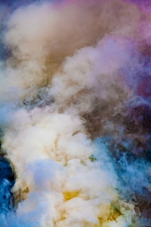 Colorful Natural Smoke on Black Background Stock Photo - Image of fume ...