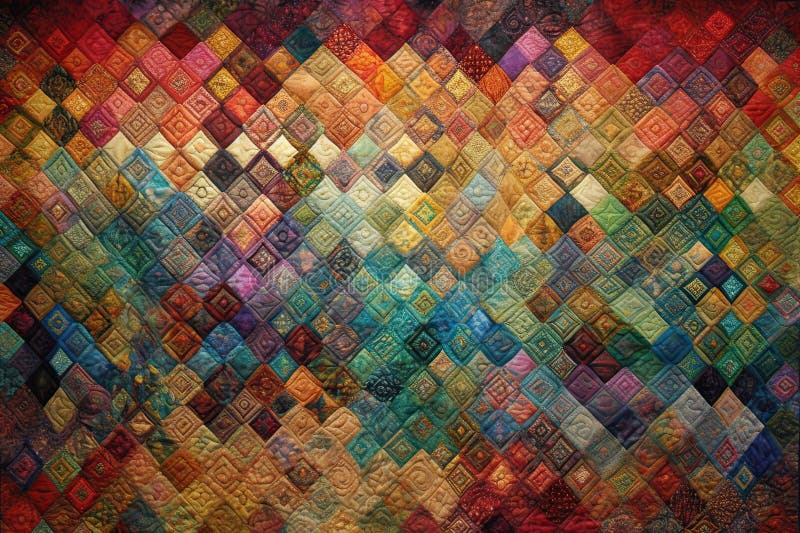 Texture of Colorful Patchwork or Tapestry, Handmade. Generative AI ...