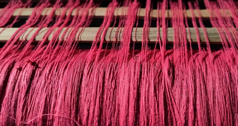 Texture of Colorful Threads in a Handloom Stock Image - Image of brown ...