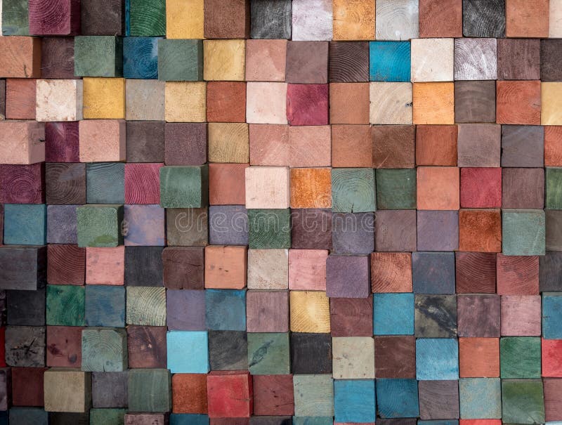 Texture of Colorful Wooden Cube Background Stock Photo - Image of ...