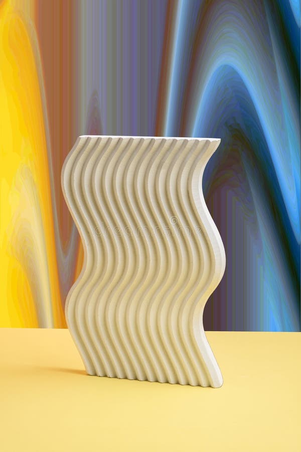 Texture Concrete Geometric Elements on a Yellow Blue Gradient ...