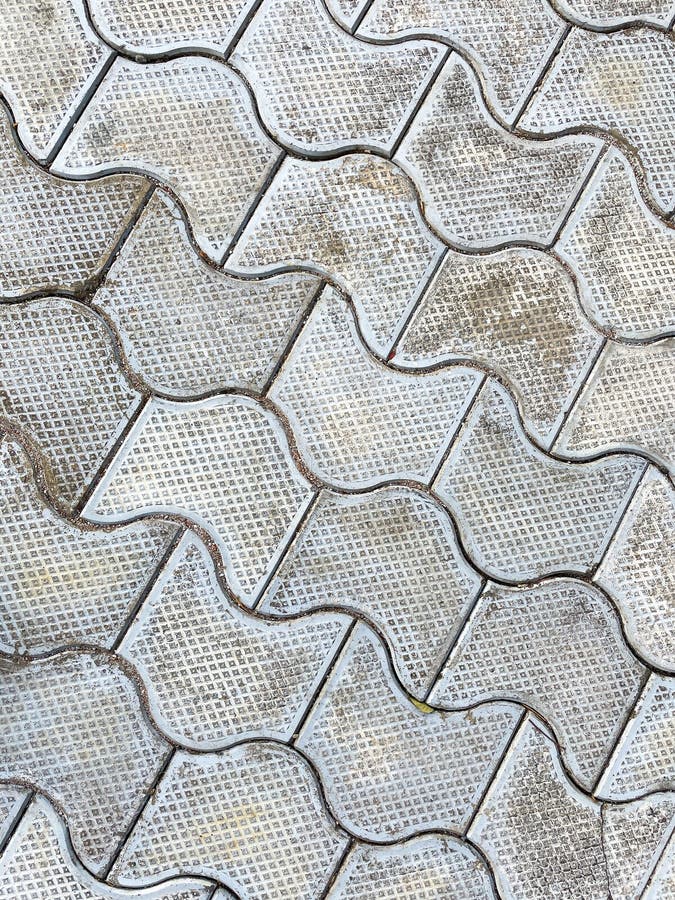 Texture of Interlocking Concrete Paving Blocks Stock Photo - Image of ...