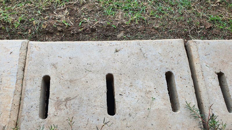 Texture of Concrete U-ditch Cover Stock Image - Image of botany ...