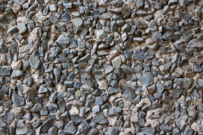 Texture Concrete Wall with Stones. Closeup Stock Photo - Image of ...