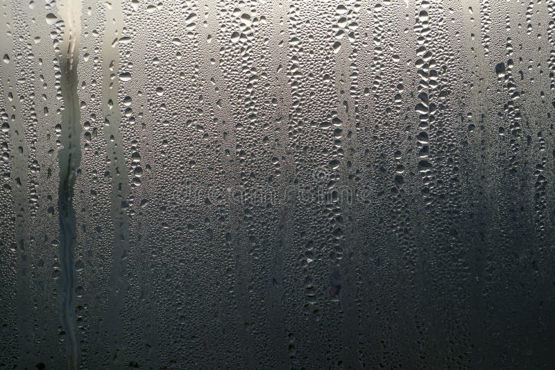 Texture. Condensation on the Clear Glass Window. Water Drops Stock ...