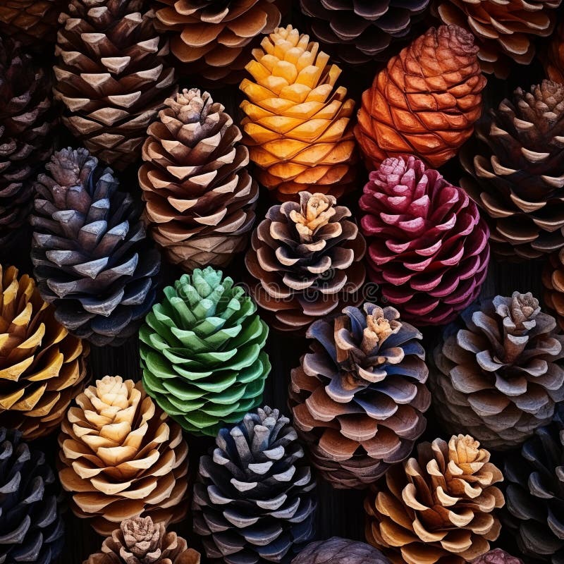 The Texture of the Cones, Pine Cones in the Forest. Stock Photo - Image ...