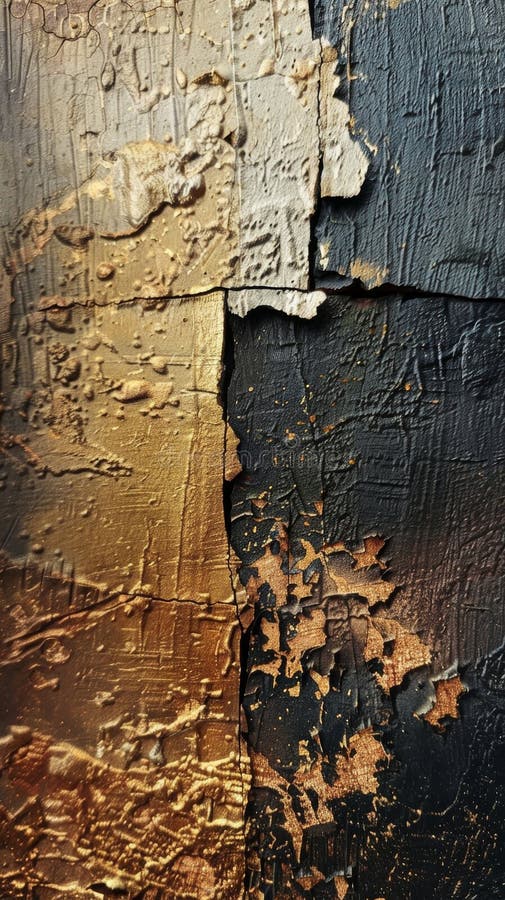 Texture Contrast with Peeling Paint Stock Photo - Image of rusty ...