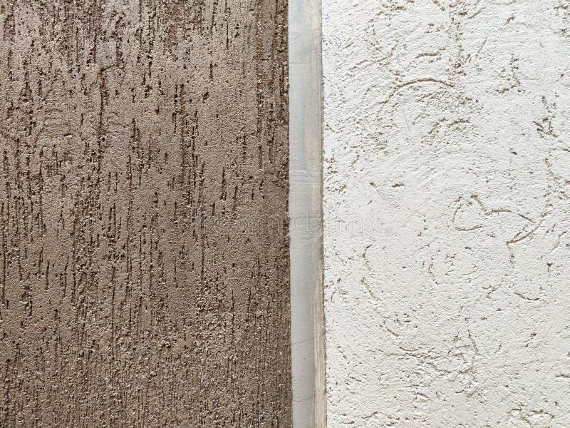 Texture Contrast of Rough Brown and Smooth White Wall Surfaces in an ...