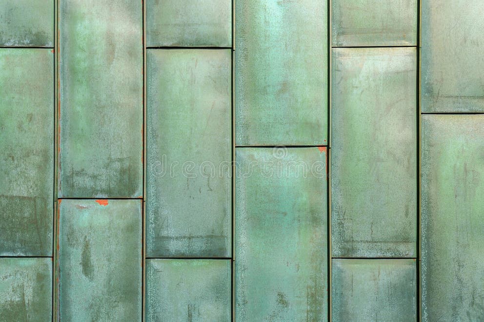 Texture of Copper Plates with Oxidized Verdigris Layer Stock Image ...