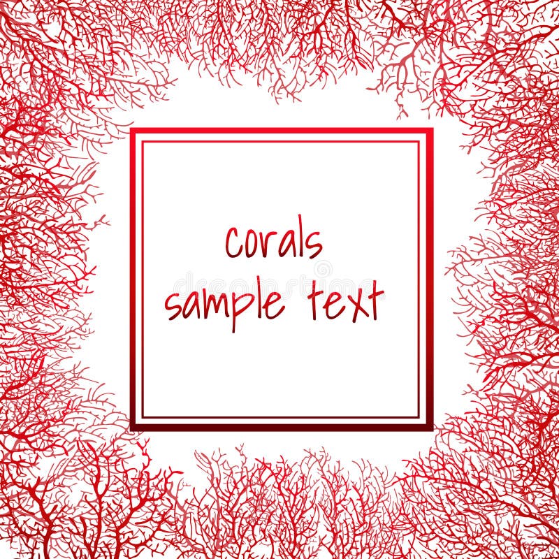 Texture of Coral with Frame for Text Stock Vector - Illustration of ...