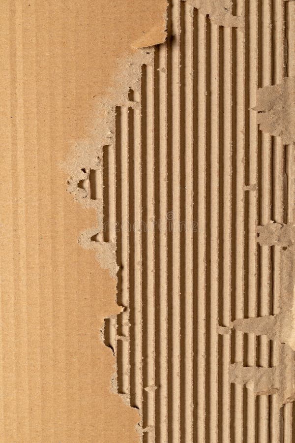 Texture of Corrugated Cardboard with Torn Edges. Texture Cardboard ...