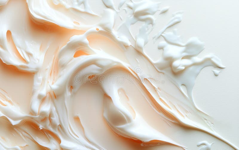 The Texture of a Cosmetic Cream Spread in Broad, Smooth Strokes. the ...