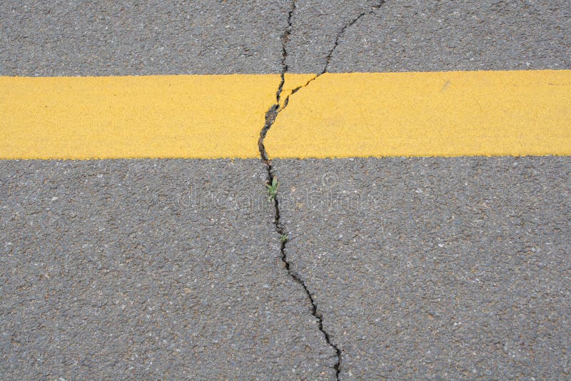 Texture of Crack Line on Black Road Stock Image - Image of abstract ...