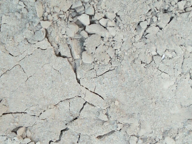 Texture of Cracked Ground Concrete with Dust Stock Photo - Image of ...