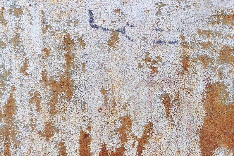 The Texture of a Cracked Layer of Paint on a Metal Sheet with Rust ...