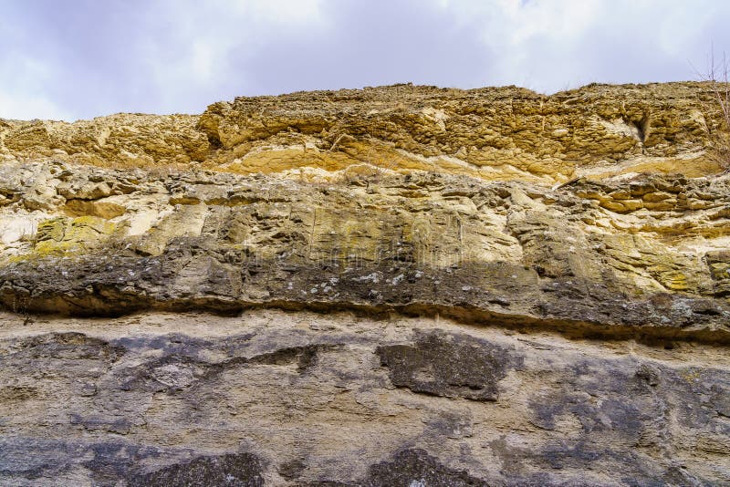 Texture Cracked Rock Formation Rock in the Wild. Background with Copy ...